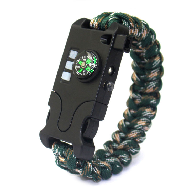 7 in 1 Multifunctional chargeable Outdoor Survival Weaving Bracelet ...