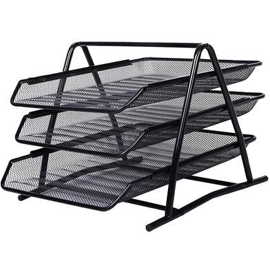 Metal Desk Organizer Stacking 3 Layer Office File Tray | Daraz.com.bd