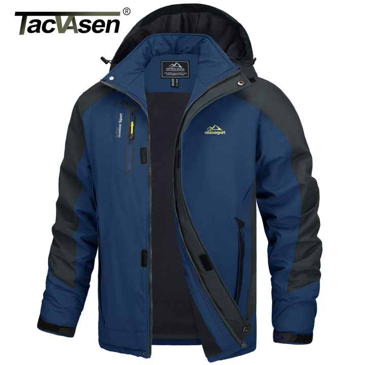 TACVASEN Lightweight Outdoor Jackets Mens Waterproof Rain Jacket Mesh ...