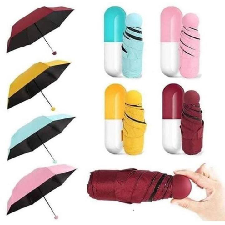 mini capsules umbrella with cute capsule case | Daraz.com.bd