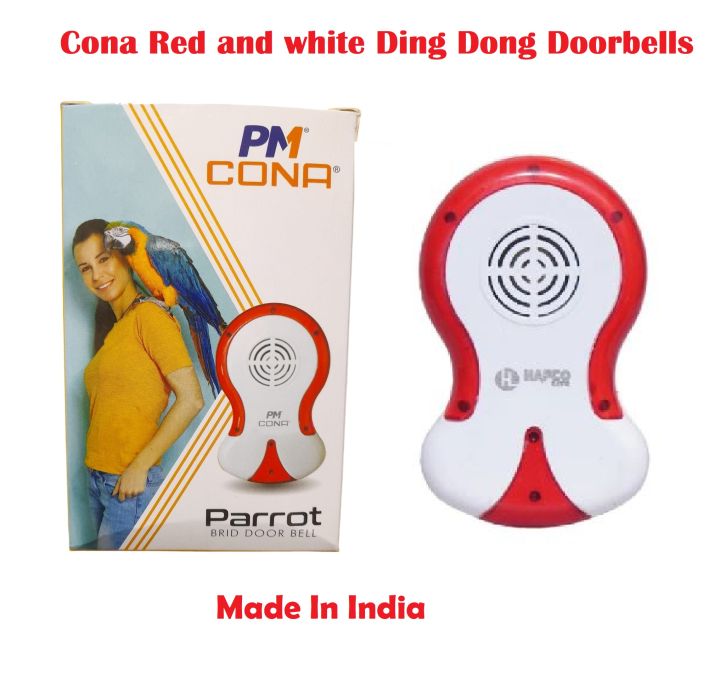 Cona Red and white Ding Dong Doorbells & Bell Push, Home Calling Bell ...