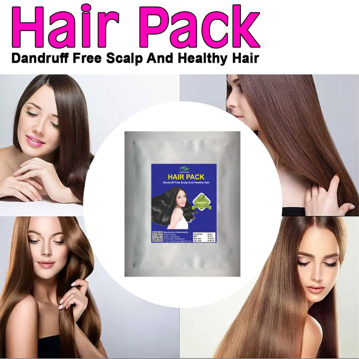 Hair Packs for dandruff free scalp and healthy hair -25gm mini pack ...