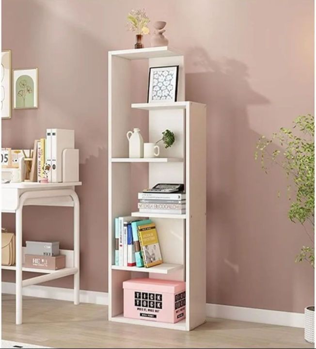 Tree-Shaped Bookcase with Storage Shelves, Bookshelf Ladder, Rounded ...