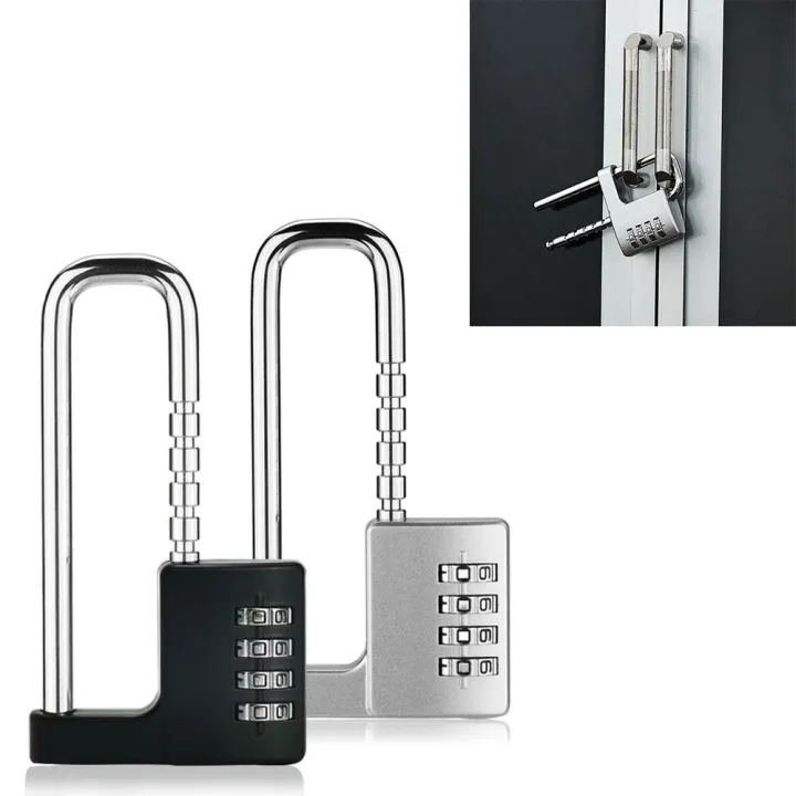Portable Adjustable Lengthened U-shaped Lock 4Digit Safely Code ...