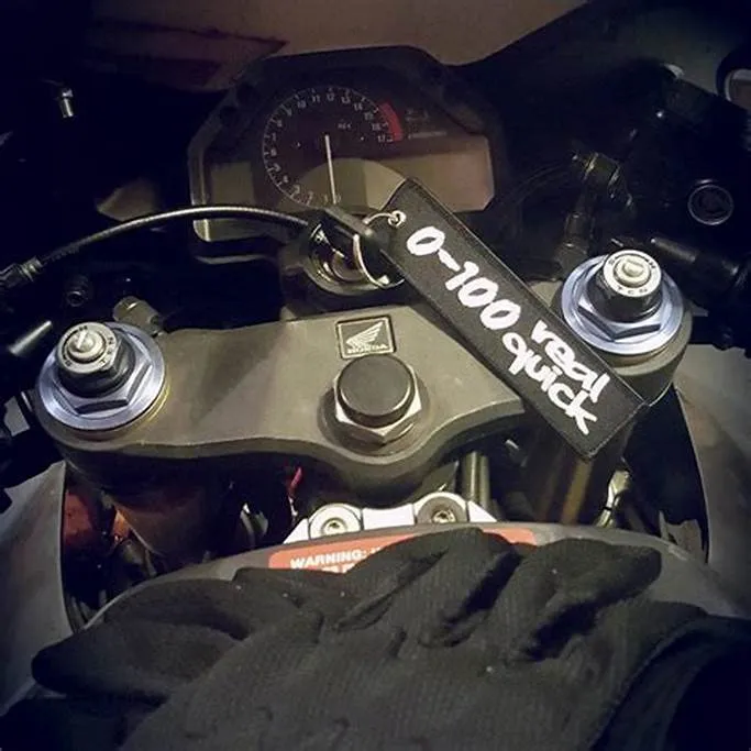 0-100 real quick - Motorcycle Keychain , Key Tag, Motorcycle Gift for ...