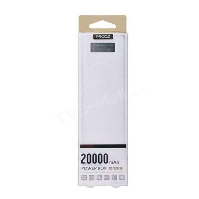 RPP-23 Proda Dual USB Power Bank 20000mAh - White | Daraz.com.bd
