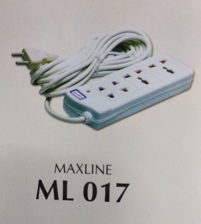 Multi plug 4 way power socket outlet Maxline Heavy Duty With 20 Feet ...