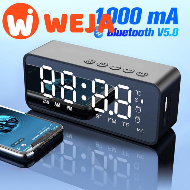 Wireless Bluetooth Speaker FM Radio Sound Box Desktop Alarm Clock ...