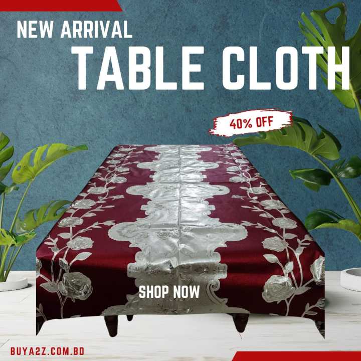 6 Seater Dining Table Cloth-(5D merron) | Daraz.com.bd