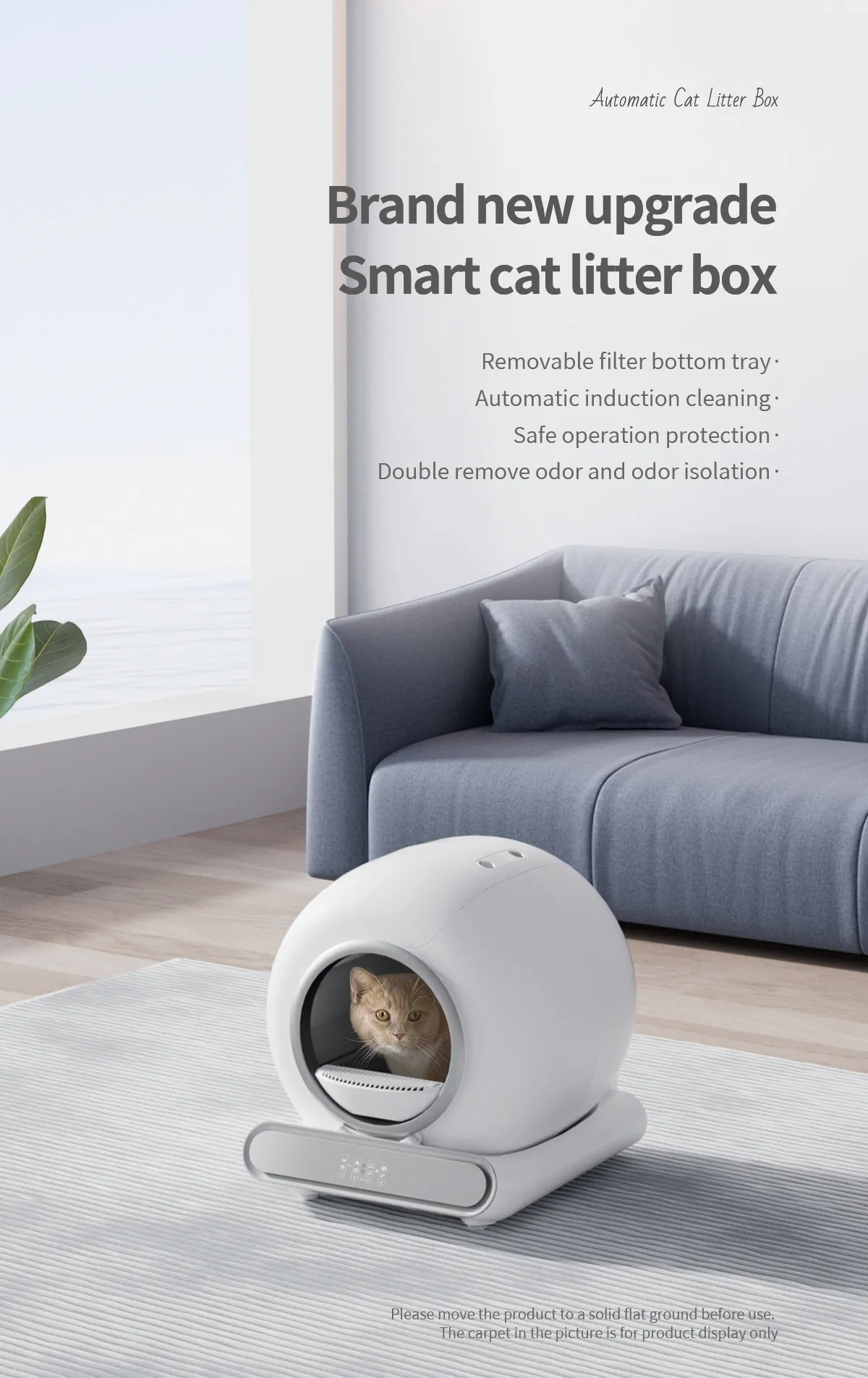 【English Version】2024 Automatic Smart Cat Litter Box Self Cleaning App ...