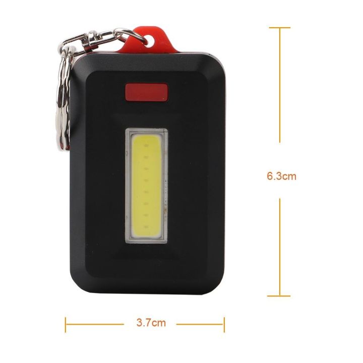 Hojo Mini LED Flashlight Keychain 3 Modes Emergency Portable Pocket COB ...