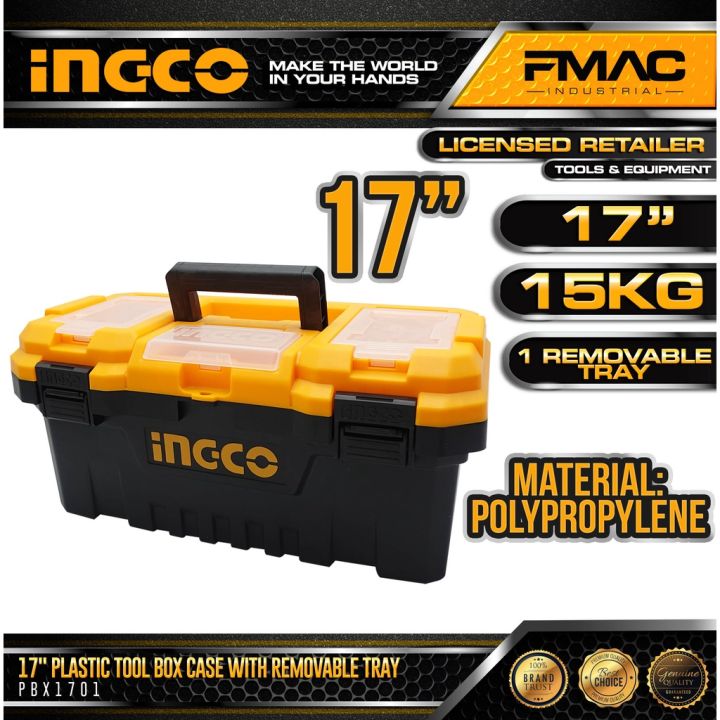 Ingco Plastic Tool Box 17"-PBX1701 | Daraz.com.bd