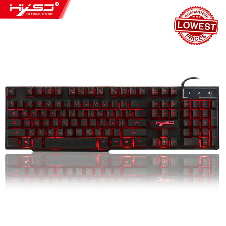 HXSJ Russian English Gaming Keyboard USB 3 Backlight Modes Floating ...