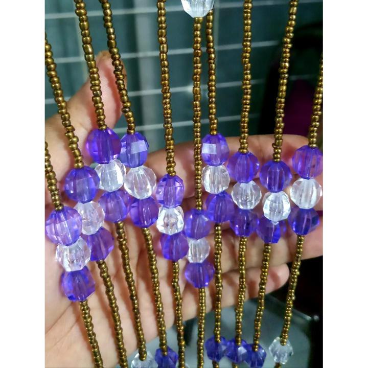 10 Lines Purple, ANTIQUE Faux Crystal Bead Strings Curtain, Luxury ...