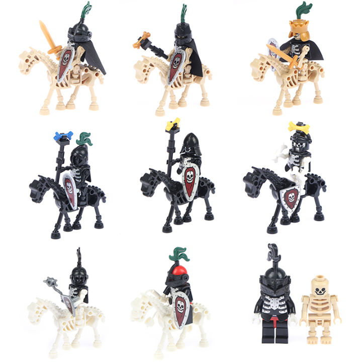 Halloween Skeleton Knight Figures Building Block Soldier Horse ...