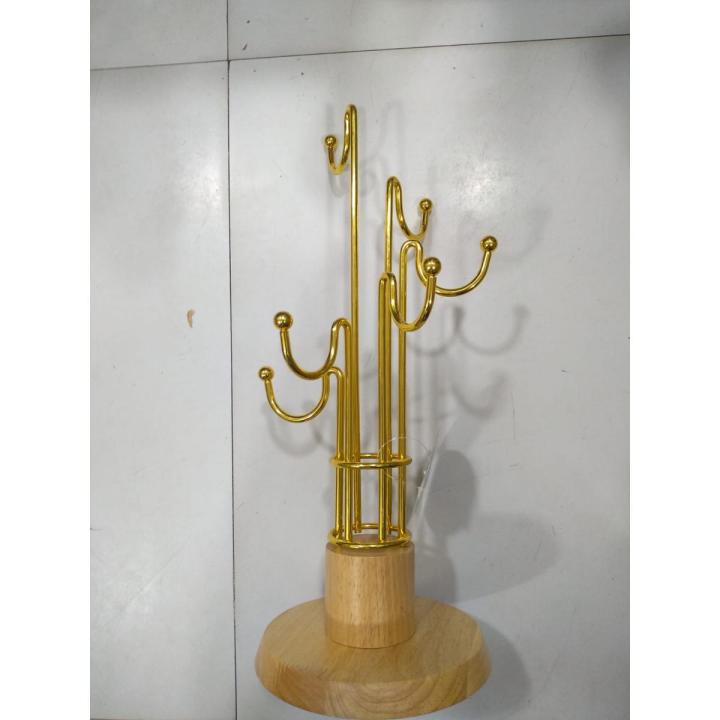 6 Cup Mug Tree Marble Gold-plated Cup Holder Glass Cup Hanger Kitchen ...