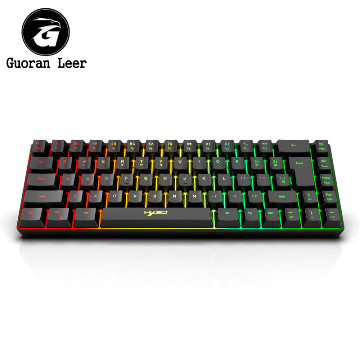 V200 Portable Gaming Keyboard RGB Colorful Backlit Keyboard 68 Keys ...