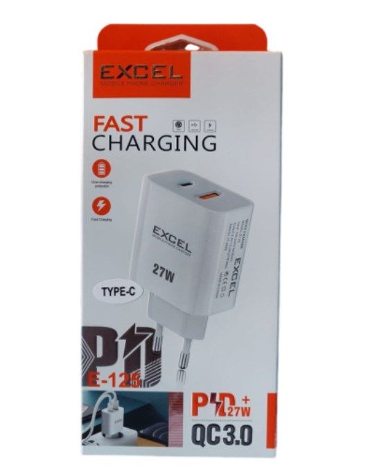Excel E-125 27W PD Fast Charger | Daraz.com.bd
