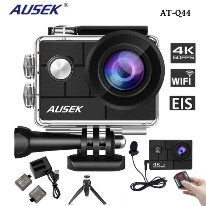 AUSEK AT-Q44CR Wifi 4K WIFI 60fps Ultra HD Waterproof Sports Action Camera With Extranal ...
