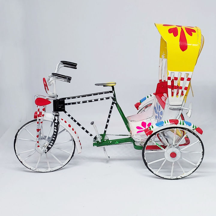 Rickshaw showpiece Metal Yellow Small | Rickshaw Showpiece Miniature ...