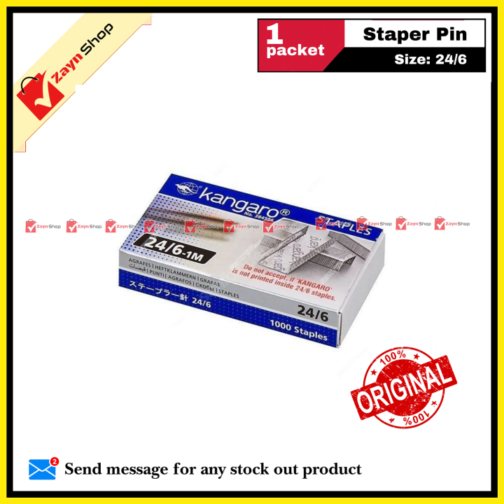 Kangaro Stapler Pins Size 24/6 1 Packet | Daraz.com.bd