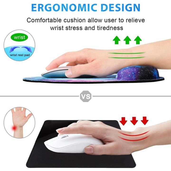 【Wireless】 Desktop Gaming Non Slip Wrist Rest Mouse Pad Hand Support ...