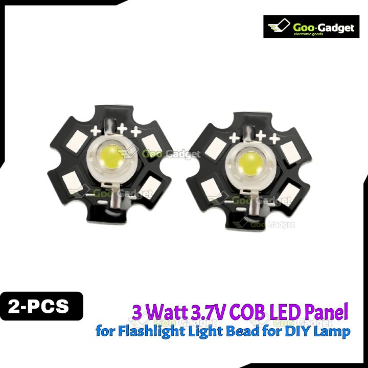 2-PCS 3.7V 3W Lamp Bead, LED Chip Light Small for Flashlight Light Bead ...