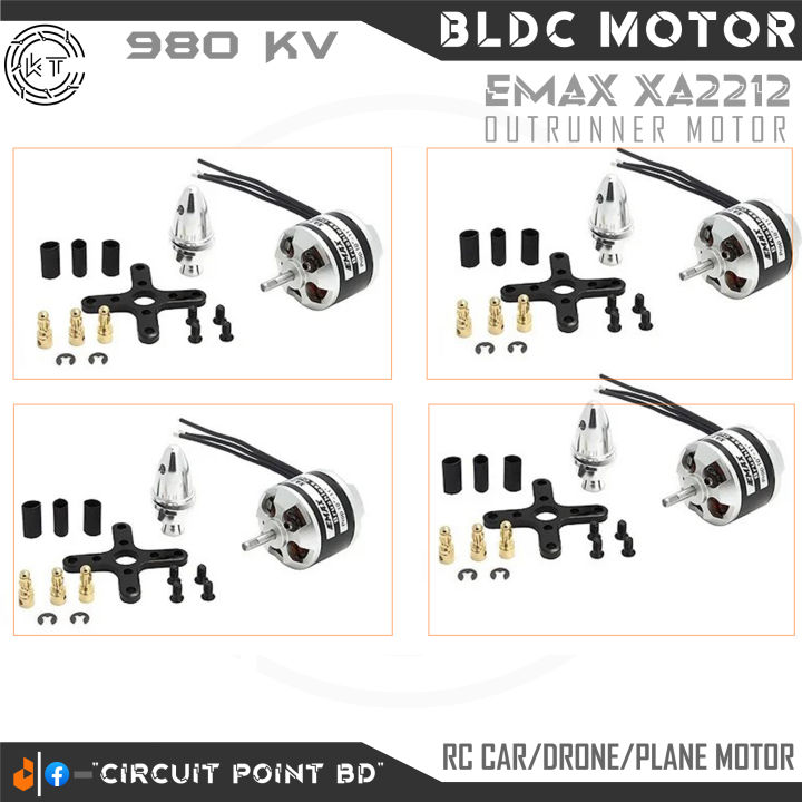 Emax XA2212 980kv Outrunner Series High Power Brushless DC Motor - BLDC ...