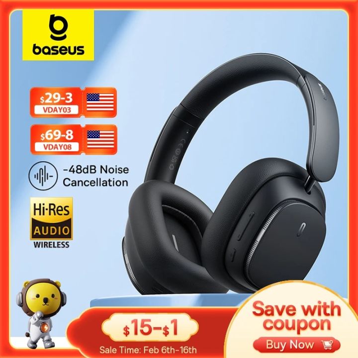 Baseus H1 pro Wireless Headphone Hybrid -48dB Active Noise Cancellation ...