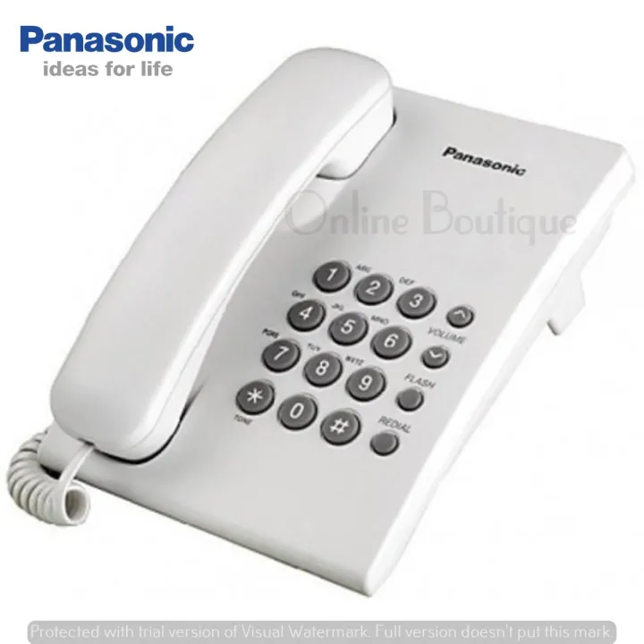 Panasonic KX-TS500MX Landline T&T/ Intercom Telephone Set- Black/White ...