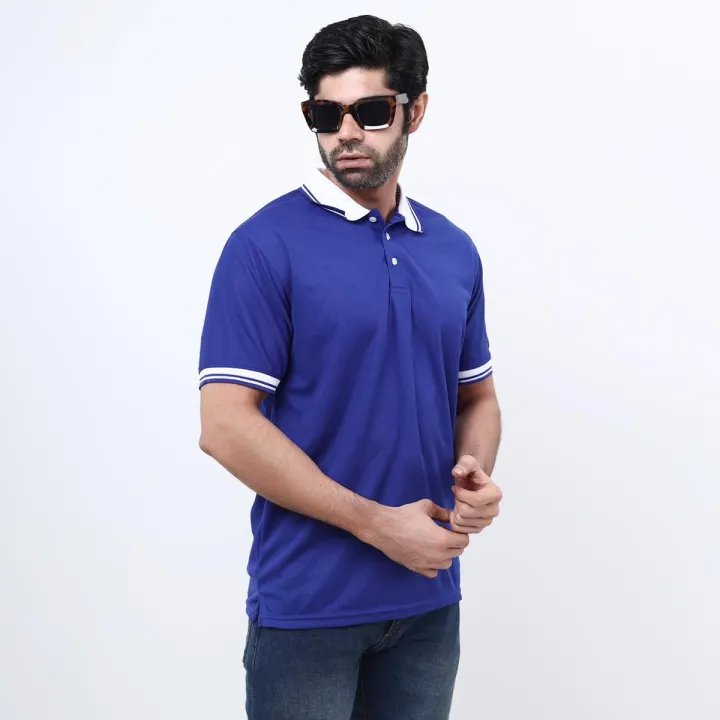 Stylist New Premium Quality Summer BLUE Polo T-Shirt For Men By RKS ...