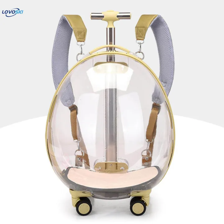 Pet Trolley Case Transparent Pet Suitcase for Small Dogs Fishing Short ...