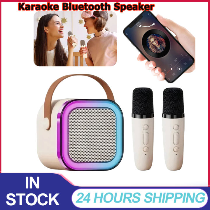 K12 Portable Karaoke Machine Bluetooth 5.3 Speaker System with 1-2 ...