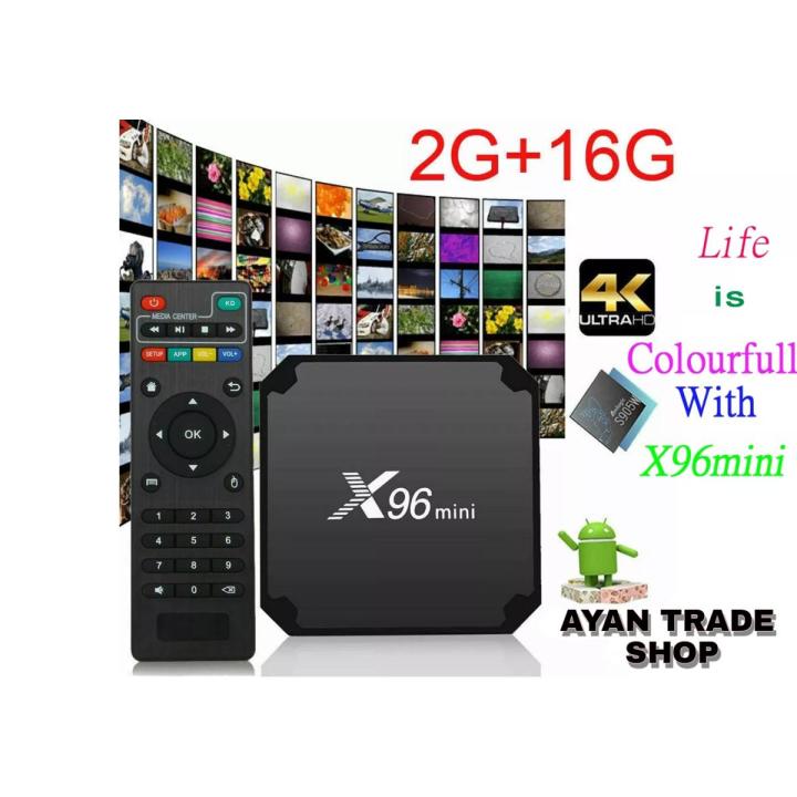X96 mini 4K Android Smart TV Box - 2GB/16GB, Smart TV, TV Card, Live TV ...