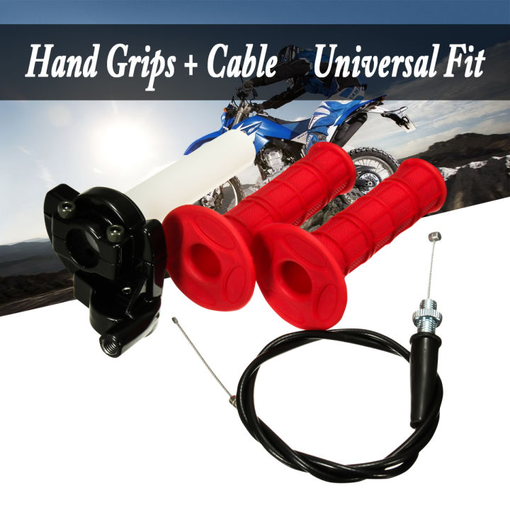 RED PIT DIRT BIKE QUICK Motors ACTION THROTTLE GRIP TWIST CABLE 110cc ...