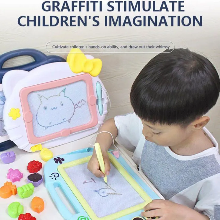 Mini Magnetic Drawing Board - Portable Erasable Colorful Writing Pad ...