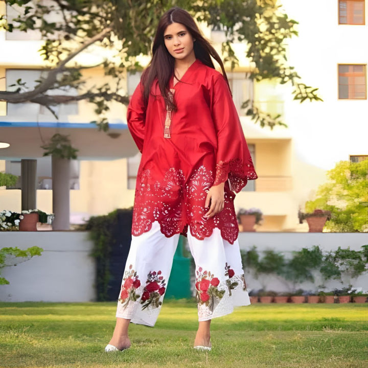 New Collection Pakistani Laser cut 2 piece for women [ Exclusive dress ...