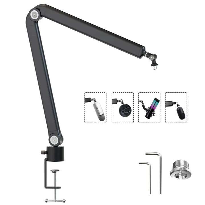 Microphone Stand Heavy Suspension Boom Adjustable Scissor Arm Stands ...
