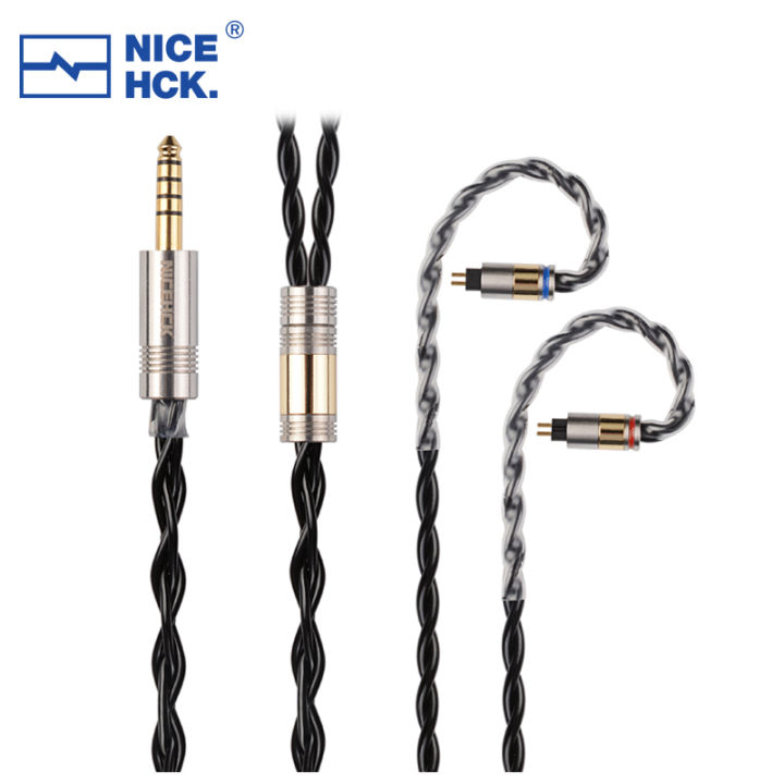 NiceHCK BlackCat Zinc Copper Alloy Oil Soaked HIFI Earphone Cable MMCX QDC 2Pin for NX7MK4 F1 ...