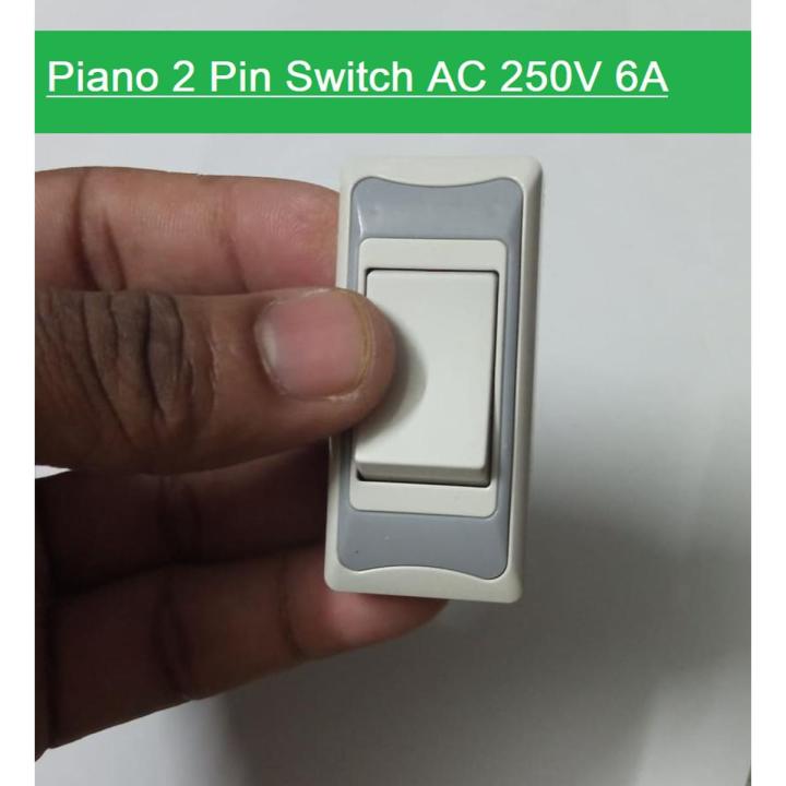 Piano 2 Pin SWITCH AC 250V 6A 2-Pin Heavy Duty Brass Contact Switch For ...