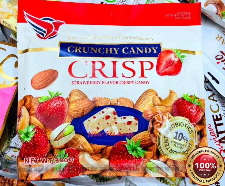 Crunchy Candy Crisp Strawberry Flavor Crispy Candy 300gm | Daraz.com.bd
