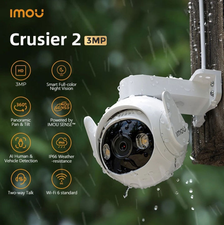IMOU Cruiser 2 3MP Wireless IP Camera Full-color Smart Tracking Night ...