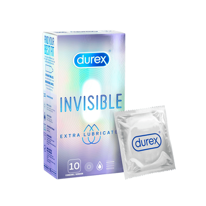 Durex INVISIBLE Extra Thin Extra Sensitive Latex Condoms - 10pcs per ...