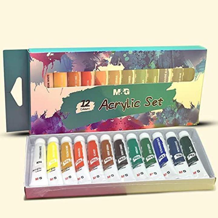 M&G Acrylic Paints 12 Ml - Set Of 12Pcs | Daraz.com.bd