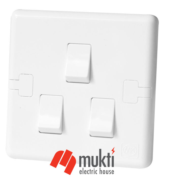 MK Made in Singapore ECORE 3 Gang 10A Small Rocker Three 3Gang Switch ...