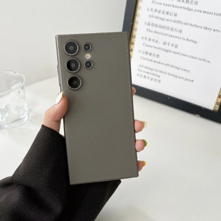 HODON Luxury Ultra Thin Stripes Transparent Phone Cases For Samsung Galaxy S25 S24 S23 Plus S22 ...