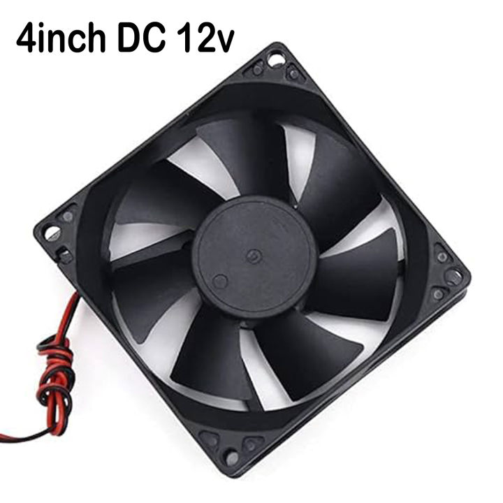 12V 4"Inch Cooling Fan Square Shape 90×90×25 mm Exhaust Fan Radiator ...