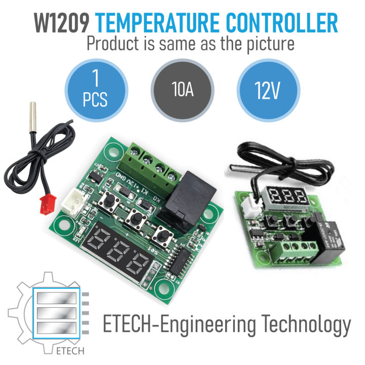 W1209 Incubator Temperature Controller DC 12V Supply NTC Waterproof Sensor Use in Incubator ...