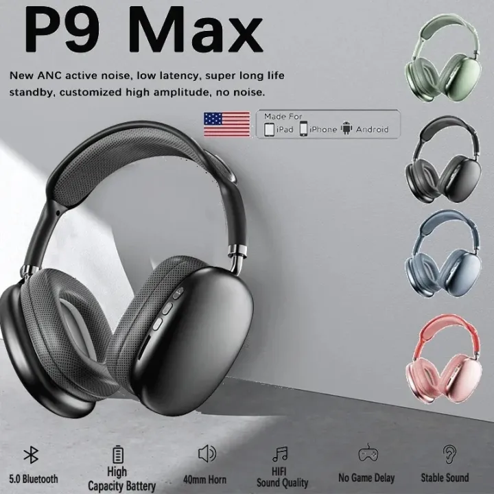 Original Air Max P9 Pro Wireless Bluetooth Headphones Noise Cancelling ...