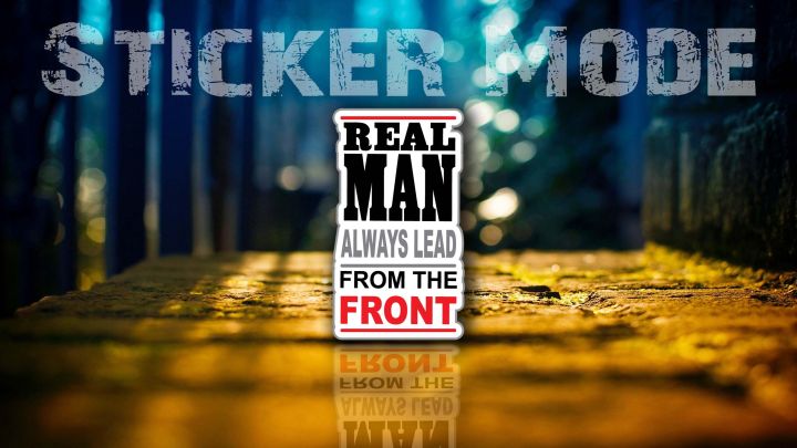 Sticker For Bike | Real Man Always Lead From The Front | Best Quality ...